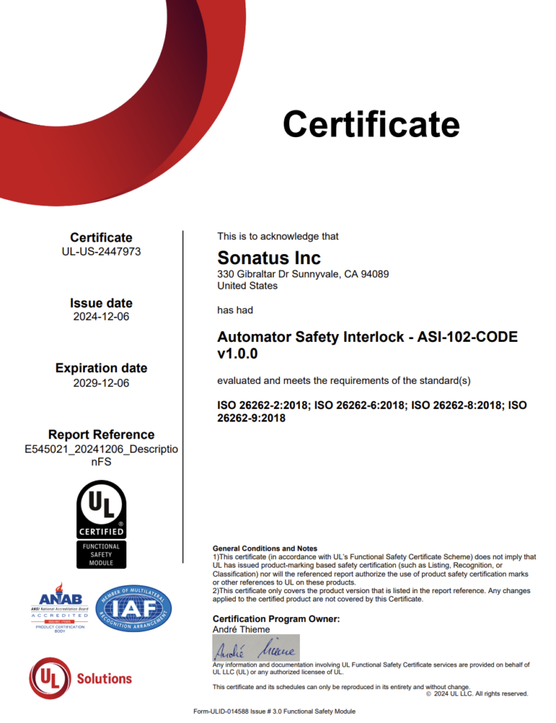 Sonatus Automator AI Safety Module Completes Functional Safety ...